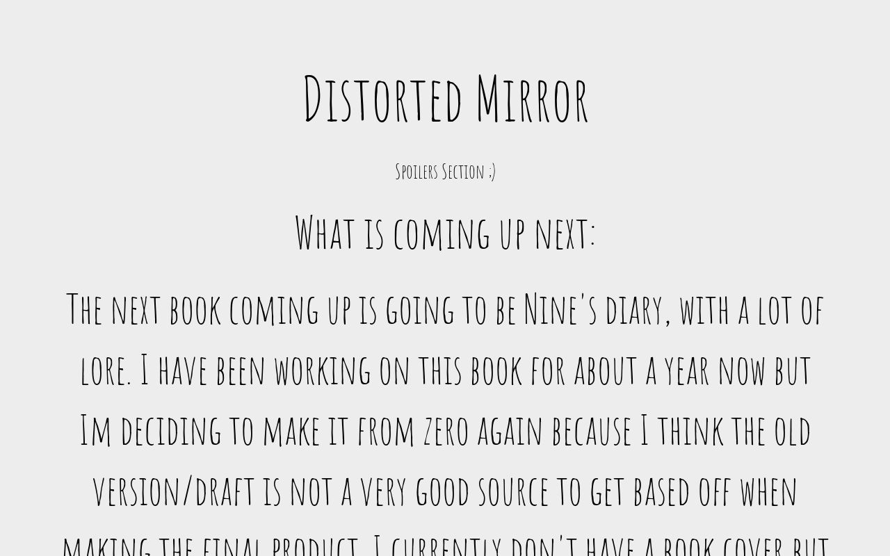 Distorted Mirror LORE site!